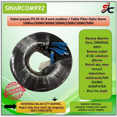 Promo Kabel precon FO SC-SC 4 core outdoor / Cable Fiber Optic 4core 1000m/500M/300M/200M/150M ...