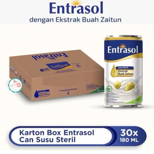 Promo ENTRASOL CAN PLAIN 180ML X 30 KALENG | ENTRASOL BOTOL KALENG | SUSU CAIR STERIL EKSTRAK ...