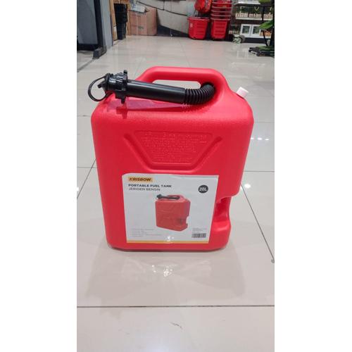 Jual KRISBOW JERIGEN BENSIN SOLAR PLASTIK 20L FUEL GASOLINE TANK JERRY ...