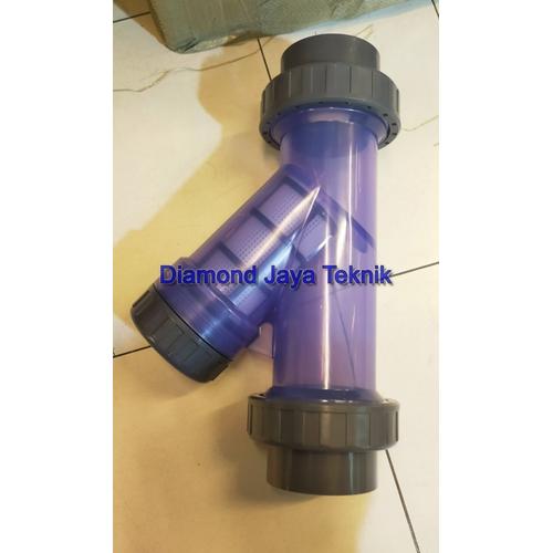 Jual Clear Y Strainer PVC 2" Inchi / YStrainer Transparan PVC pipa AW ...
