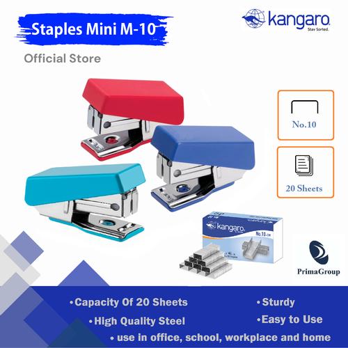 Jual Stapler Mini M-10 Kangaro / Alat Staples No.10 / Hekter Mini ...