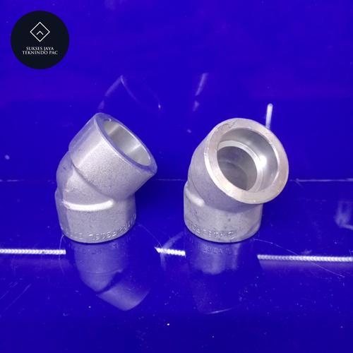 Jual ELBOW 45 derajat STAINLESS 316 CLASS 3000 SOCKED WELD 1" INCH / ELBOW SW # 3000 SS316 ...