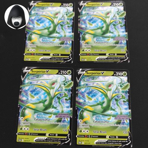 Jual pokemon TCG indonesia serperior V s-p F 4 x kartu sesuai foto ...