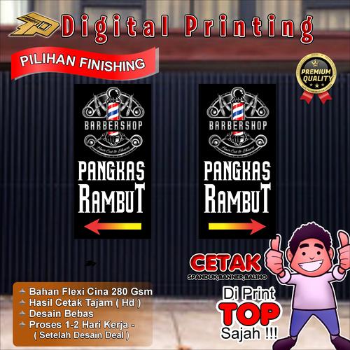 Jual CETAK SPANDUK BANNER BALIHO PANGKAS RAMBUT UKURAN 50 X 100 CM - 1 ...