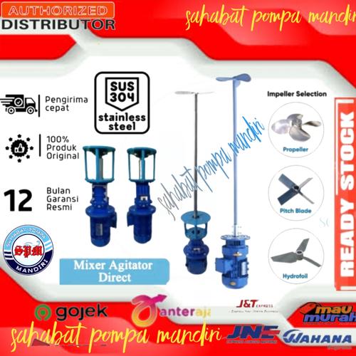 Jual Mixer Agitator kimia SS304 0.37kw 0.5hp 2730RPM 1phase 2pole Direct - Jakarta Barat ...