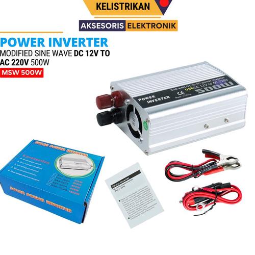 Jual Power Inverter 500 Watt 12 Volt HANAYA / Inverter 500 W DC 12V to ...