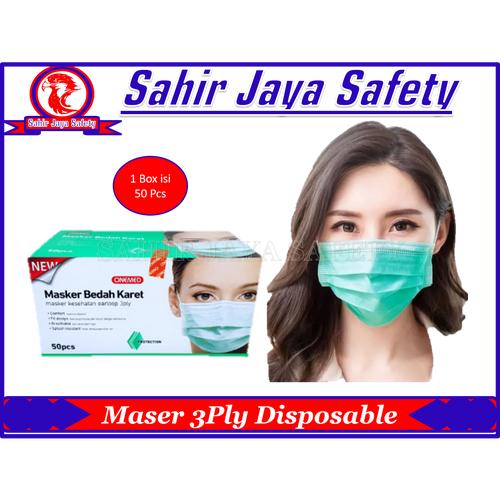 Promo Masker Medis 3ply Earloop Hijau Merk Onemed Masker Kemenkes Harga ...