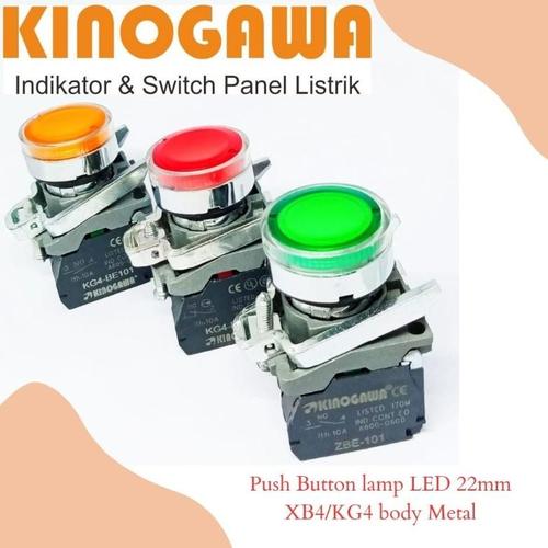 Jual Push Button Lampu LED 22mm XB4 KINOGAWA - Hijau, 220V - Kota ...