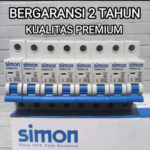 Jual MCB SIMON 6KA IP 2A 4A 6A 10A 16A 20A 25A 32A 40A 50A 63A ORI ...