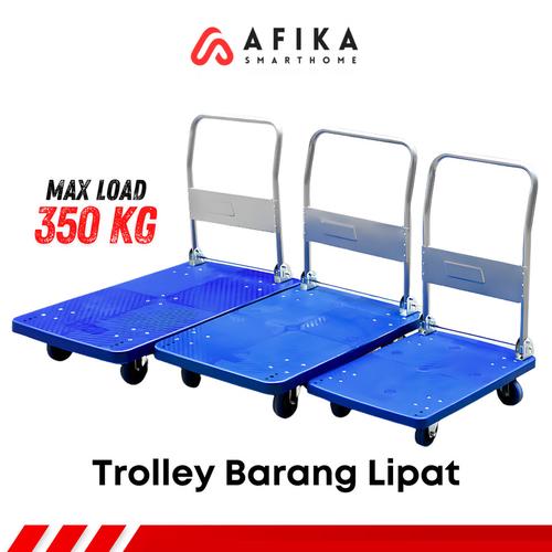 Jual Troli Trolley Pengangkut Barang Lipat Folding Cart Silent Wheel ...