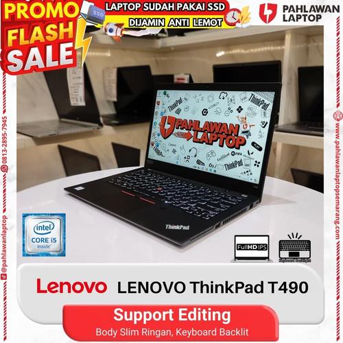 Jual LAPTOP LENOVO ThinkPad T490 BLACK CORE i5 GEN 8 RAM 16 GB SSD 256 ...