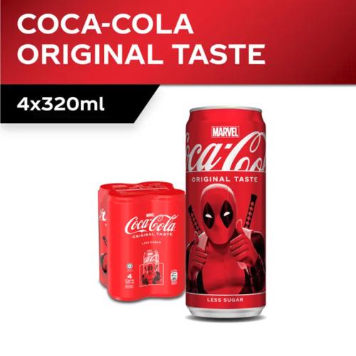 Jual Coca Cola Original Taste 4x320ML DEADPOOL SERIES LIMITED EDITION ...