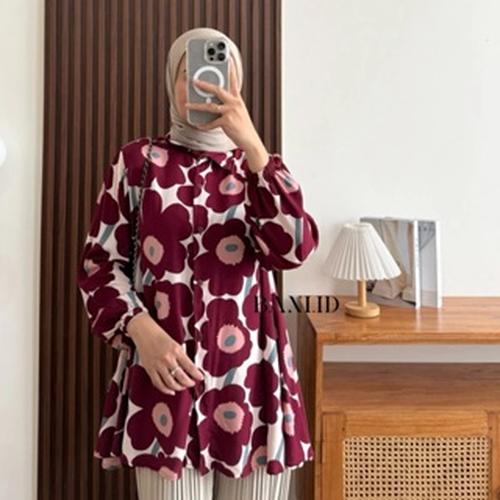 Jual atasan rayon wanita/Atasan Rayon Kemeja/Atasan motif ld 110 - leo ...