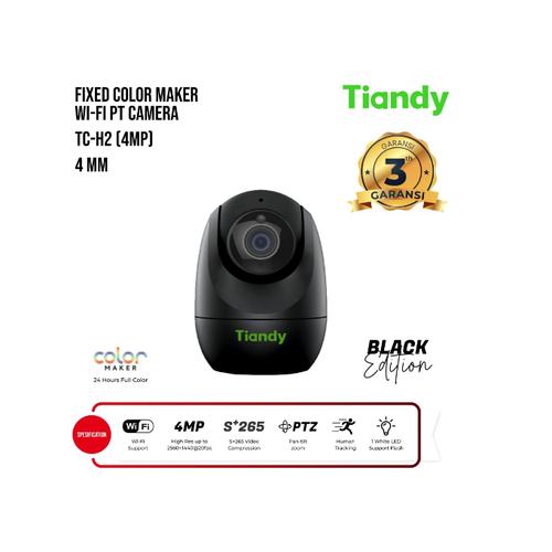 Jual TIANDY TC-H2 4MP BLACK FIXED COLOR MAKER WIFI PT CAMERA 4MM - Kota ...