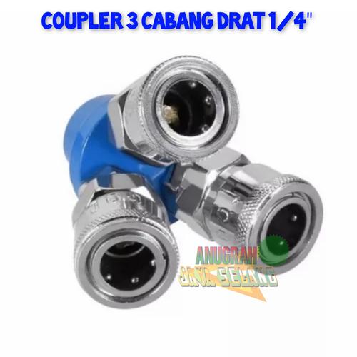 Jual COUPLER CABANG 3 QUICK COUPLER 3 WAY SAMBUNGAN SELANG ANGIN - Kota ...