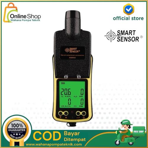 Jual AS8900 4 in 1 gas detector O2/H2S/ CO/LEL detector with pump ...