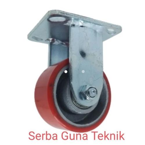 Jual Roda Troli PU 3" inch RHJ -TW Plat Mati Rigid Heavy Duty Caster ...