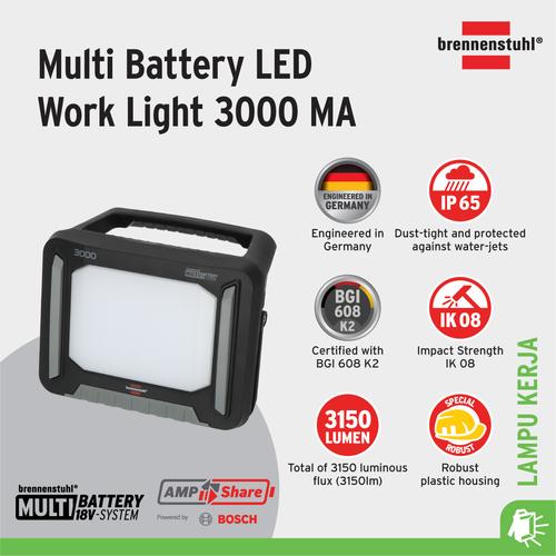 Promo Brennenstuhl Lampu Senter Kerja LED Worklight Floodlight 3000MA ...
