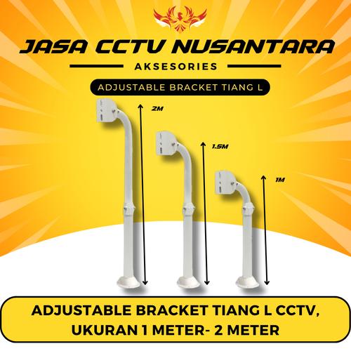 Jual Adjustable Bracket Tiang L CCTV, Ukuran 1 meter- 2 meter T35 ...