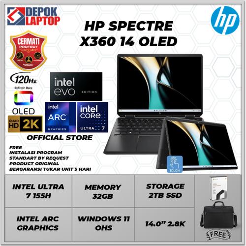 Promo HP Spectre X360 14 OLED Ultra 7 155H EVO 32GB 2TB 14.0" 2.8K ...