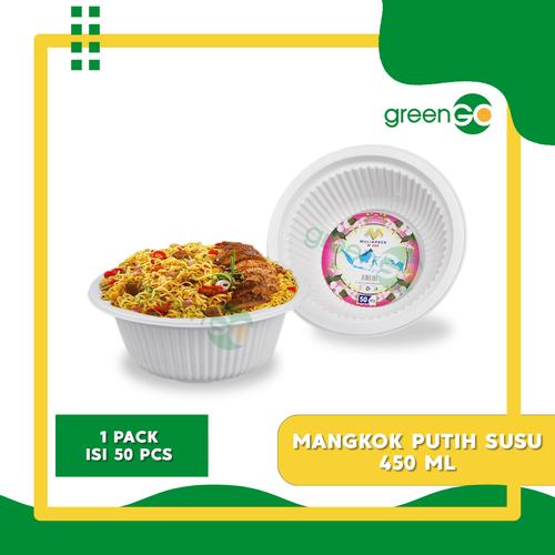 Jual MANGKOK PLASTIK WARNA PUTIH SUSU 450ML MANGKOK HAJATAN MANGKOK ...