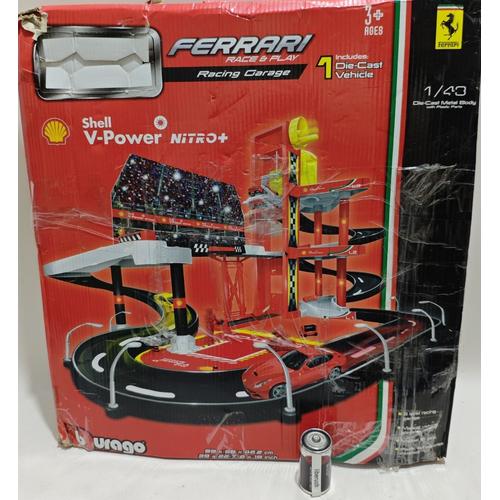 Jual Bburago shell v power nitro+ ferrari race & play racing garage ...