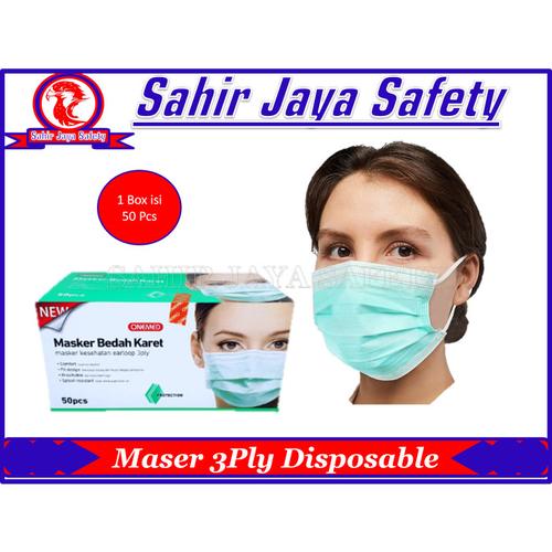 Promo Masker 3ply Earloop Karet Kuping Hijau Merk Onemed Masker ...