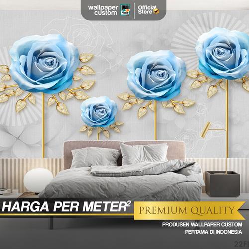 Jual Wallpaper Custom Mural Photo Wall Background Motif Floral Bunga ...