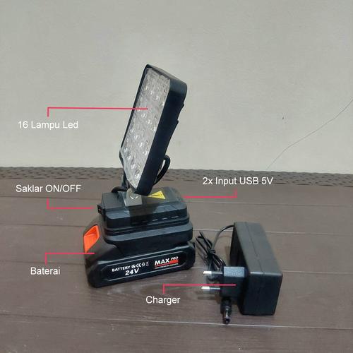 Jual Lampu LED Cordless 4 inch | Lampu Emergensi Antarmuka Baterai ...