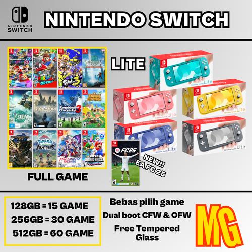 Jual [NEW] Nintendo Switch Lite CFW 512GB Full Game - Grey, 128GB - Kab ...