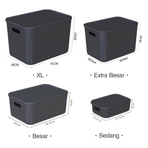 Jual MEGAM Kotak Penyimpanan Storage Box Multifungsi Kotak Dengan Tutup ...