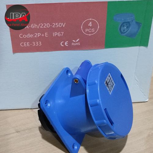 Jual Industrial Panel Socket Mounting 3Pole 63A CEE 333 3Pin Stop Kontak Genset CEE333 3 Pole 3 ...