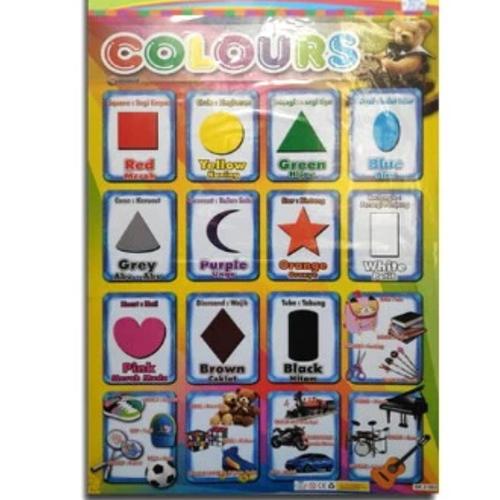 Jual poster belajar mengenal warna colours - Kota Bekasi - partyparty ...