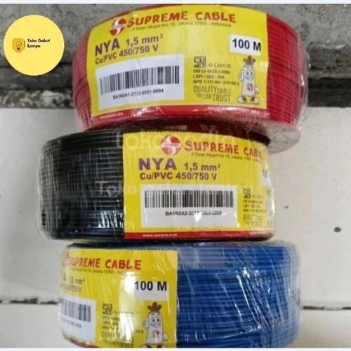 Jual KABEL SUPREME NYA 1,5 MM 1x1,5mm HITAM 100 METER - Hitam - Jakarta Pusat - GALERI LISTRIK ...