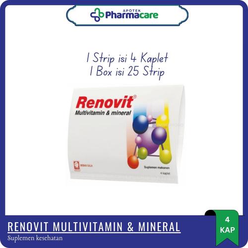 Jual Renovit Multivitamin & Mineral Strip 4 Kandungan Lengkap untuk ...
