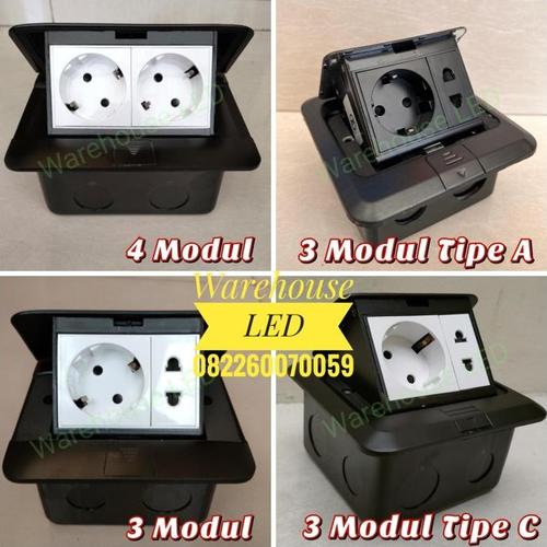 Jual Stop Kontak Lantai Isi 2 Stopkontak Tipe Full Warna Hitam Black ...