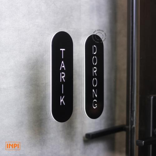 Jual Akrilik Tarik Dorong Papan Signage Pintu Push Pull - INPI House ...