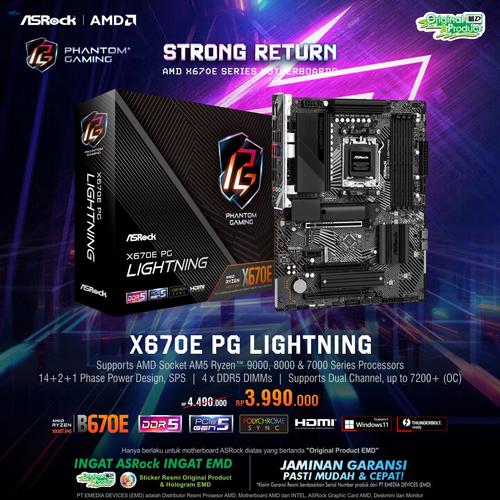 Promo ASRock X670 PG Lightning (AM5, DDR5, ATX) - Jakarta Pusat ...