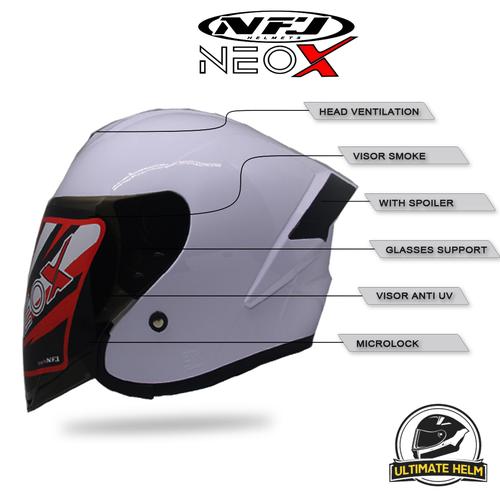 Jual HELM NFJ NEO-X SOLID HELM HALF FACE STANDART SNI 100% ORIGINAL ...