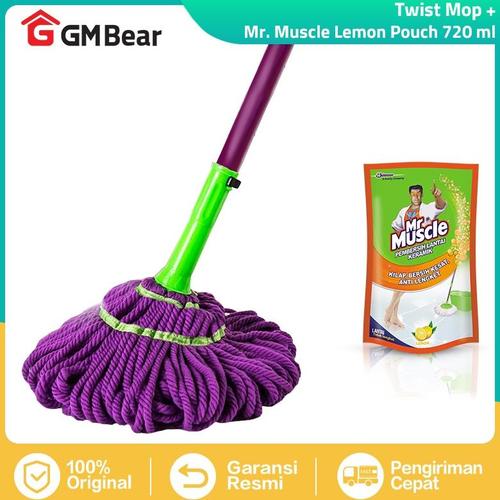 Jual [GM Bear X Mr Muscle] Bundle GM Bear Pel Lantai Putar 1109 + Mr Muscle Pembersih Lantai ...