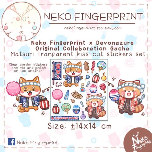 Jual Matsuri Neko Fingerprint x Devonazure Original Collab Transparent ...