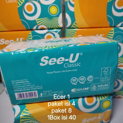 Promo See-U classic TISU WAJAH 250 sheets 2Ply TISU MURAH FACIAL TISSUE ...