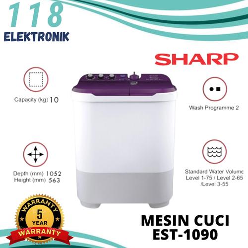 Jual MESIN CUCI SHARP 2 TABUNG EST 1090 10 KG GARANSI RESMI - Jakarta ...
