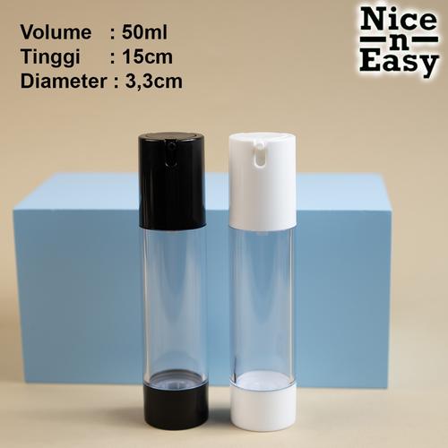 Jual Botol Airless Pump 50ml - Lotion Cream Serum Skincare Mini Toner ...