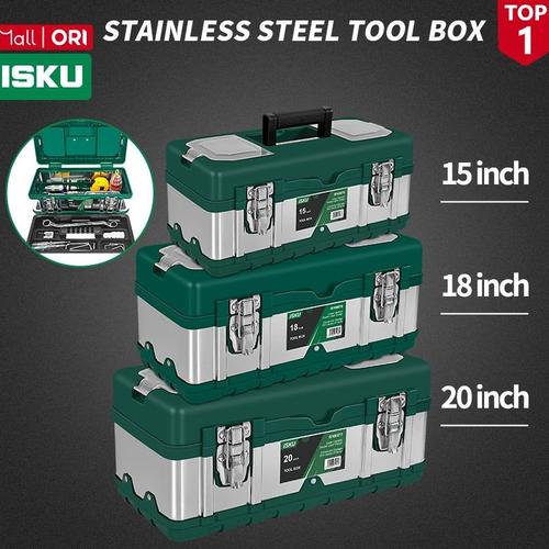 Jual NEW ISKU Tool Box 15-20'' Besi Baja Kotak Perkakas Besar 20inch Material Stainless Steel ...