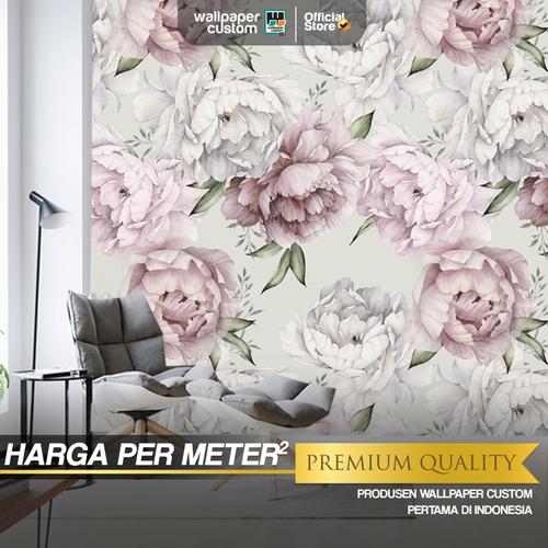 Jual Wallpaper Custom Mural Photowall Background Motif Flower Bunga ...