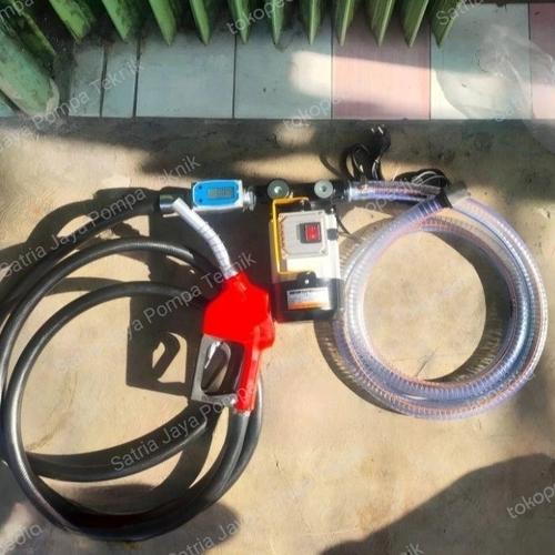 Jual Pompa Oli/Solar Pompa BBM With Flowmeter Digital Selang Dan Nozzle ...