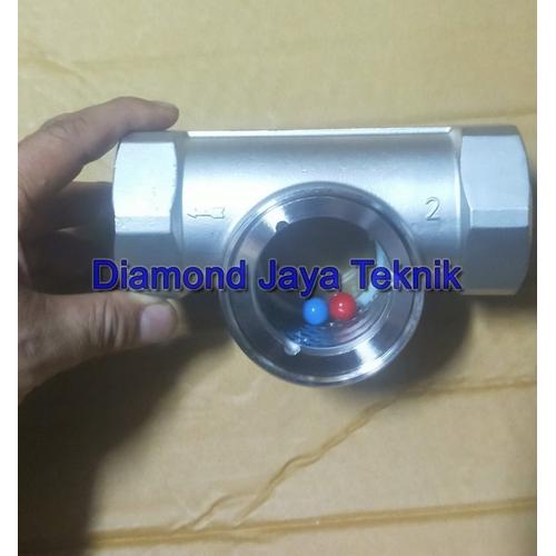 Jual Ball Indicator Sight Glass Valve 1.1/2 " Inch Stainless Steel ...