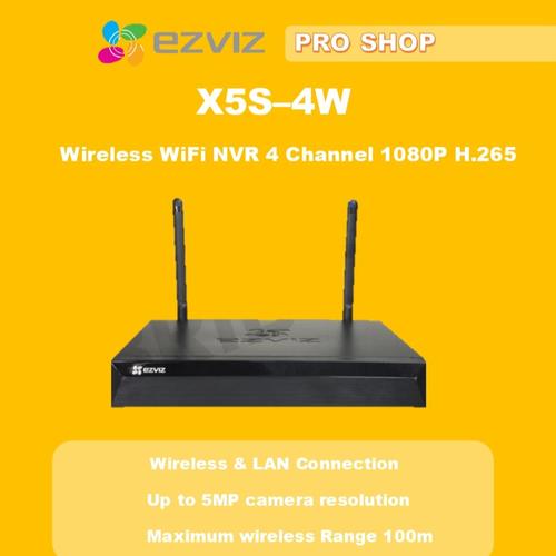 Jual EZVIZ X5S WifI / Wireless NVR 4 Ch / Channel NVR X5S-4 Plug n Play Garansi Resmi - UPS 12V ...