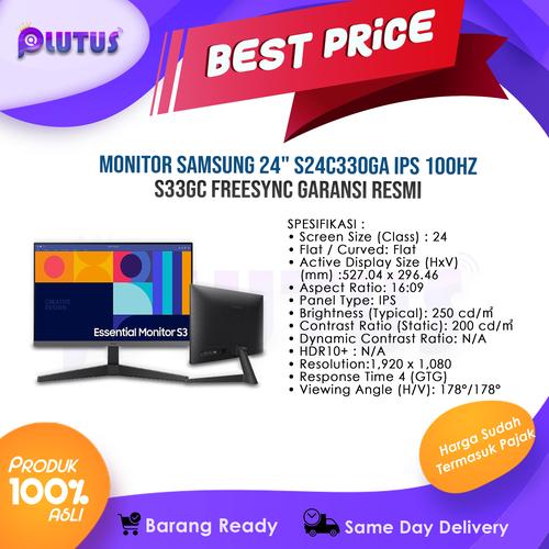 Jual Monitor Samsung 24" S24C330GA IPS 100Hz S33GC FreeSync Garansi ...